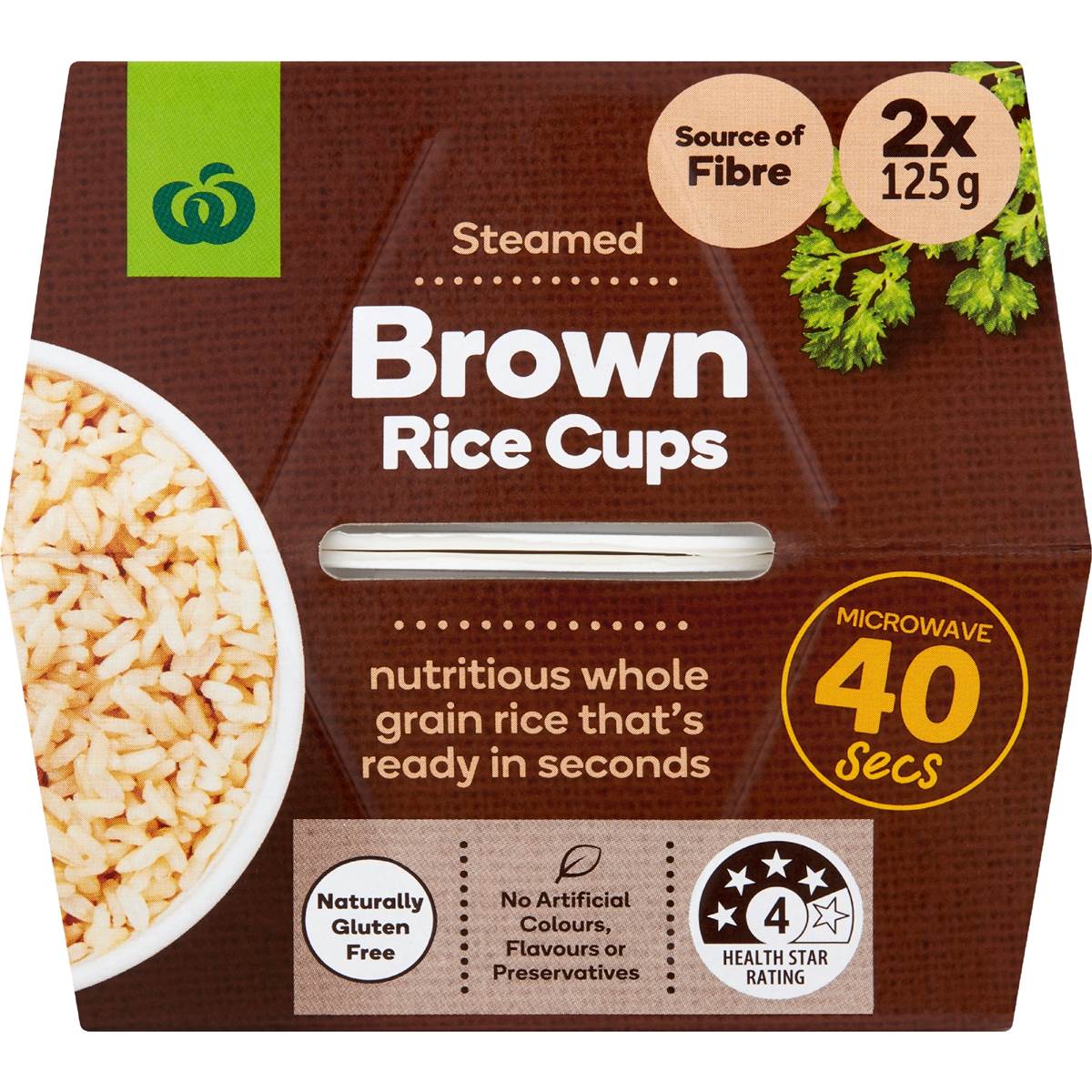 Woolworths Brown Rice Microwave Cups 2 Pack | Woolworths