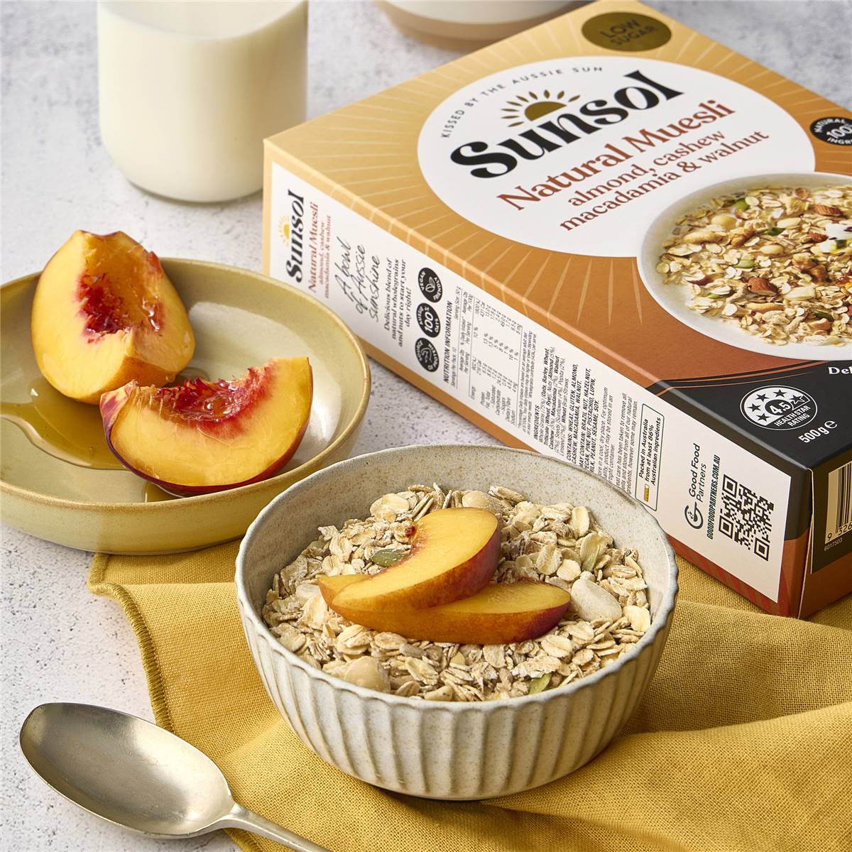 Sunsol Natural Muesli Almond Cashew Macadamia & Walnut 500g | Woolworths