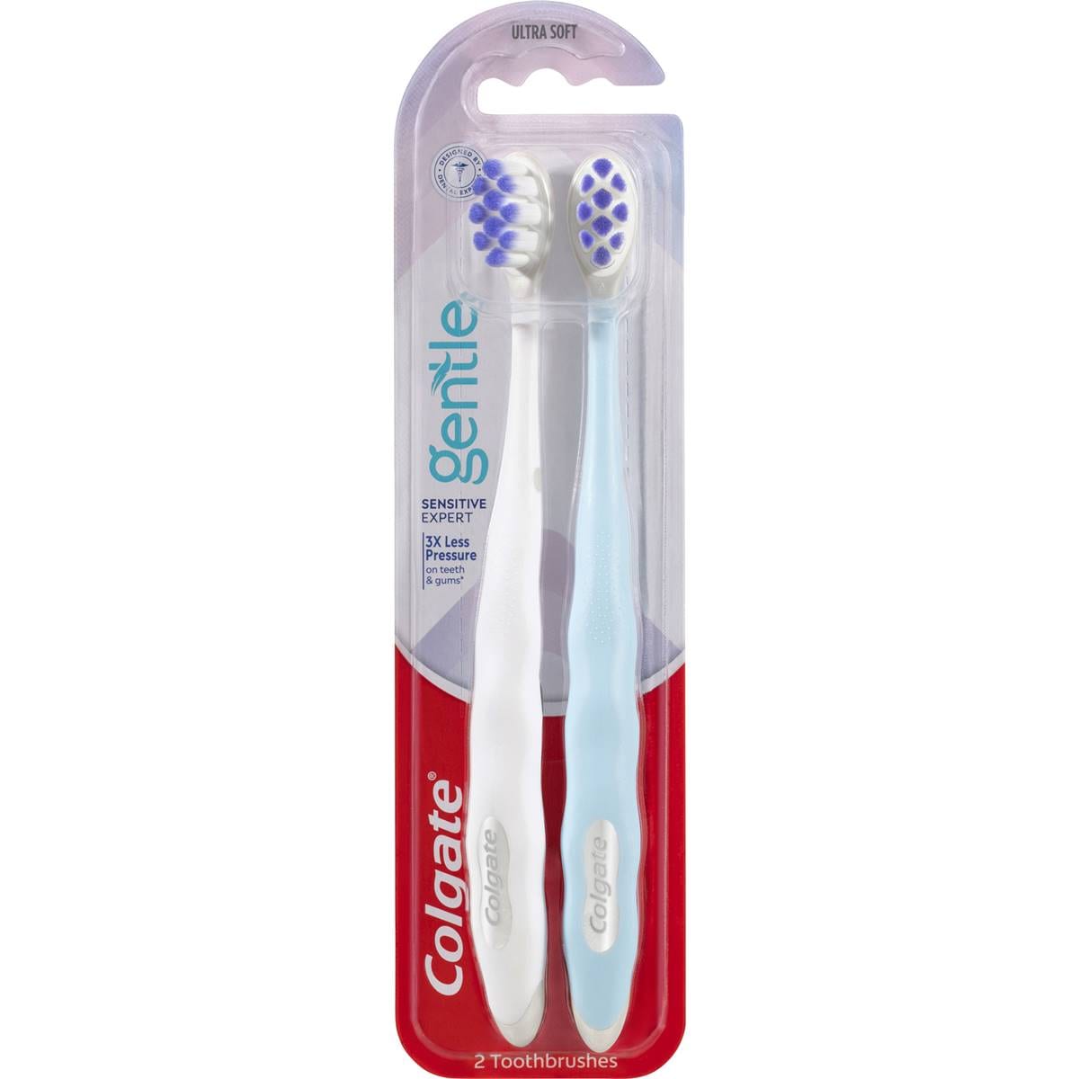 Colgate Sensitive Expert Toothbrush Ultra Soft 2 Pack | Woolworths