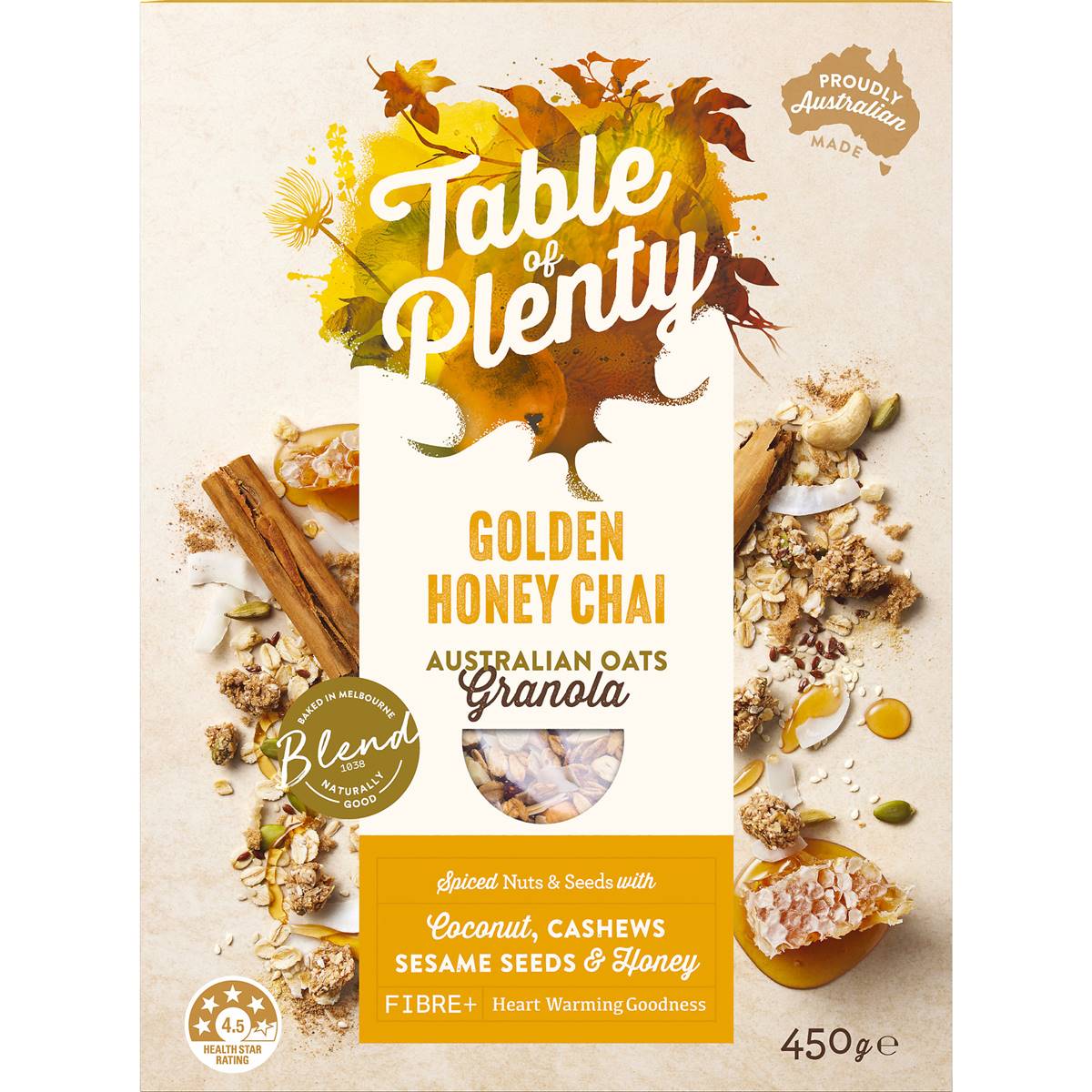 Table Of Plenty Australian Granola Oats Golden Honey Chai 450g | Woolworths