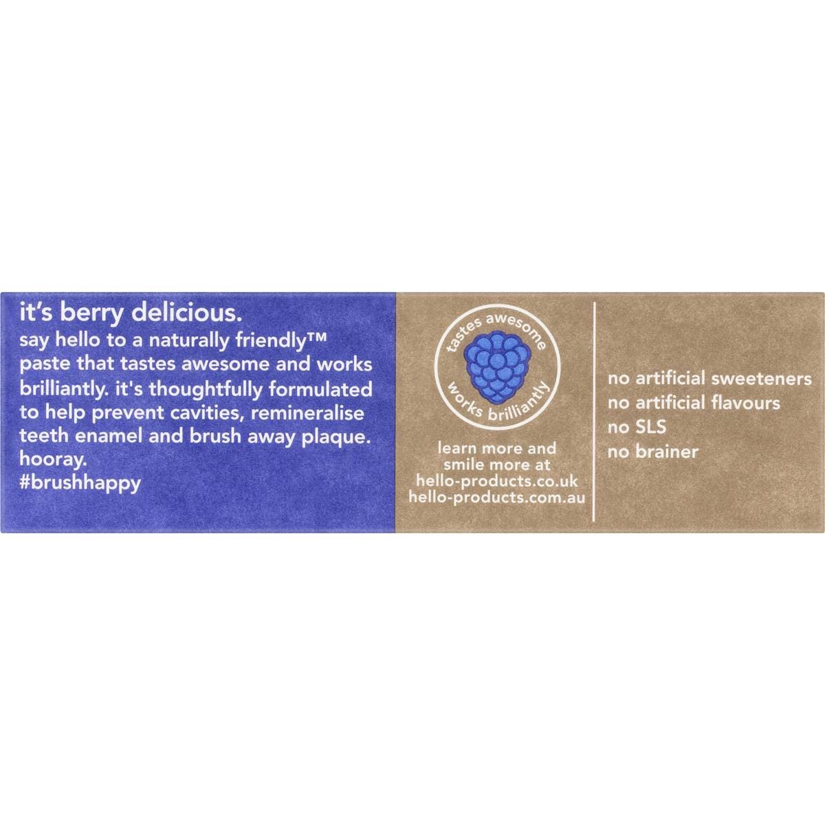 Hello Flouride Toothpaste Blue Raspberry 110g | Woolworths