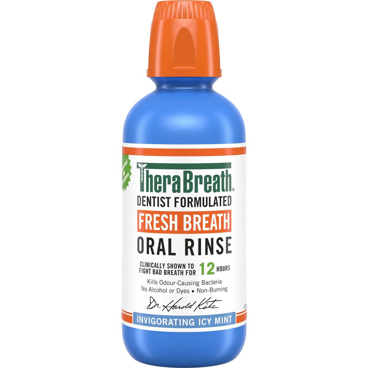 Therabreath Mouthwash Invigorating Icy Mint 473ml | Woolworths