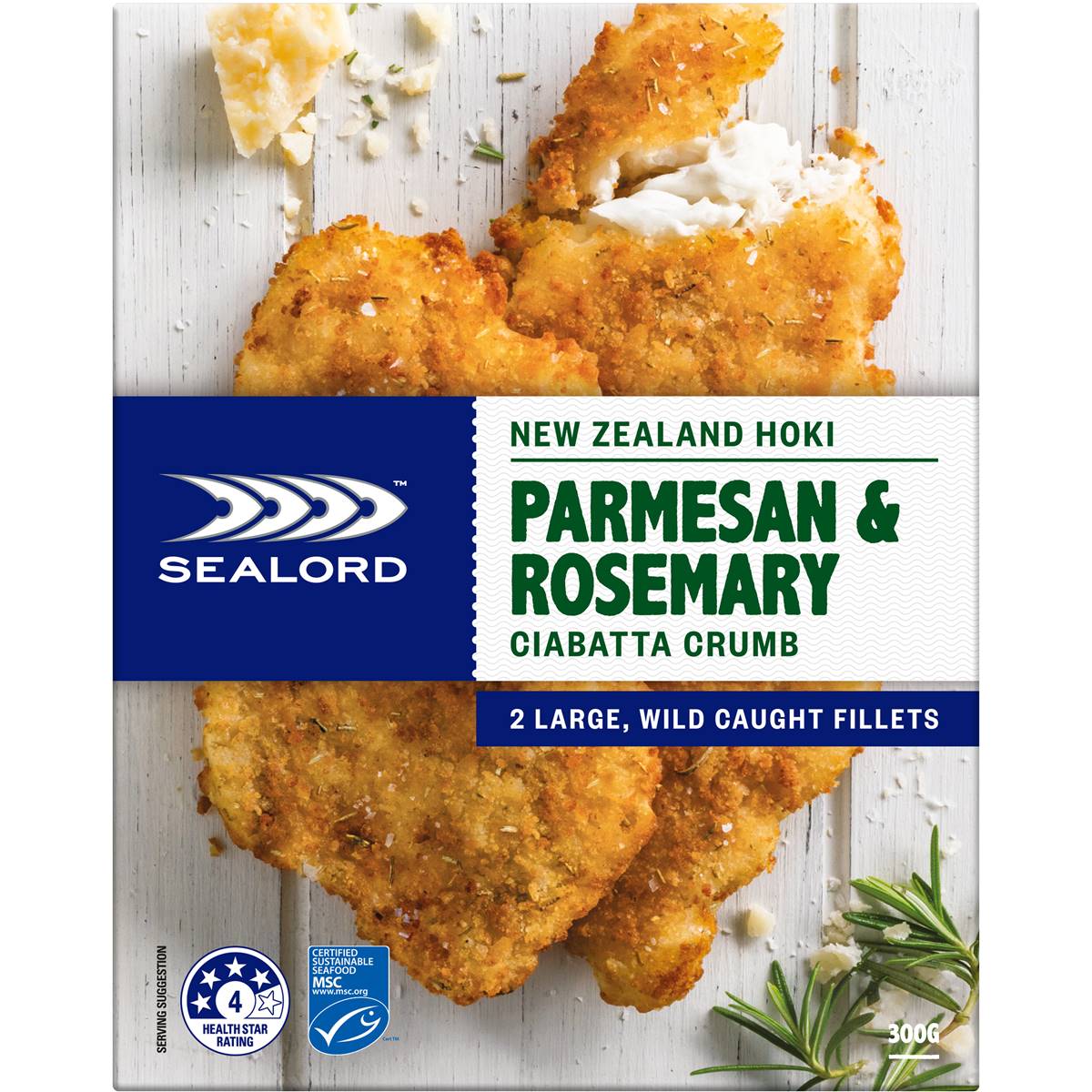 Sealord Premium Hoki Fillets Parmesan & Rosemary 300g | Woolworths