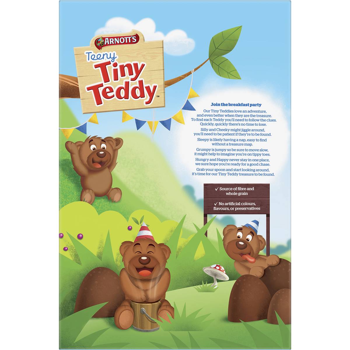 Arnott's Teeny Tiny Teddy Treasure Hunt Porridge With Honey Oats 350g ...