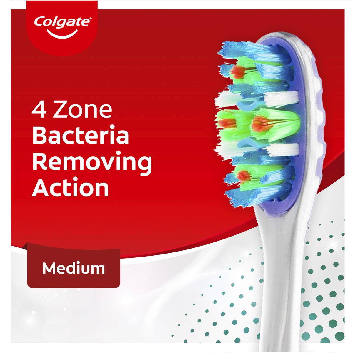Colgate 360 Advanced Bacteria Removing Action Medium Toothbrush Each | Woolworths