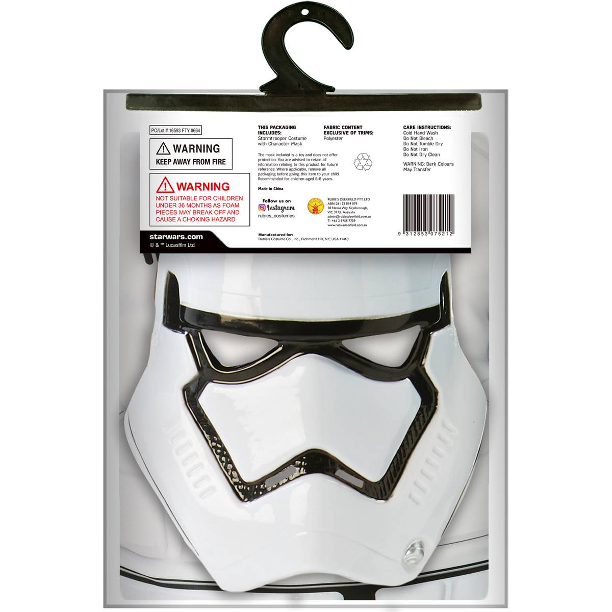 Disney Stormtrooper Classic Costume Children's 6-8 Years Each | Woolworths