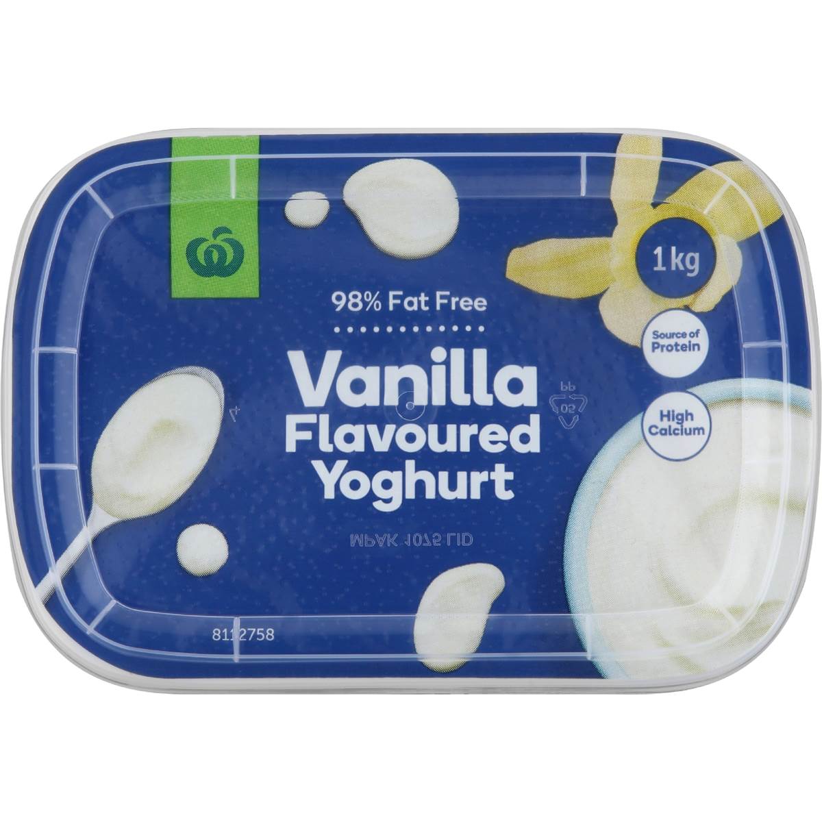 Woolworths Vanilla Yoghurt 98% Fat Free 1kg | Woolworths