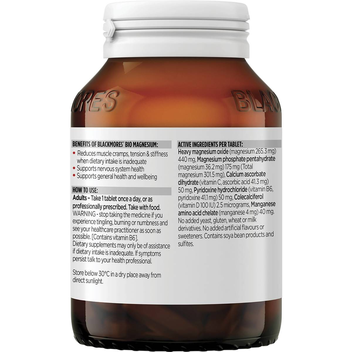 Blackmores Bio Magnesium Muscle Health Tablets 150 Pack | Woolworths