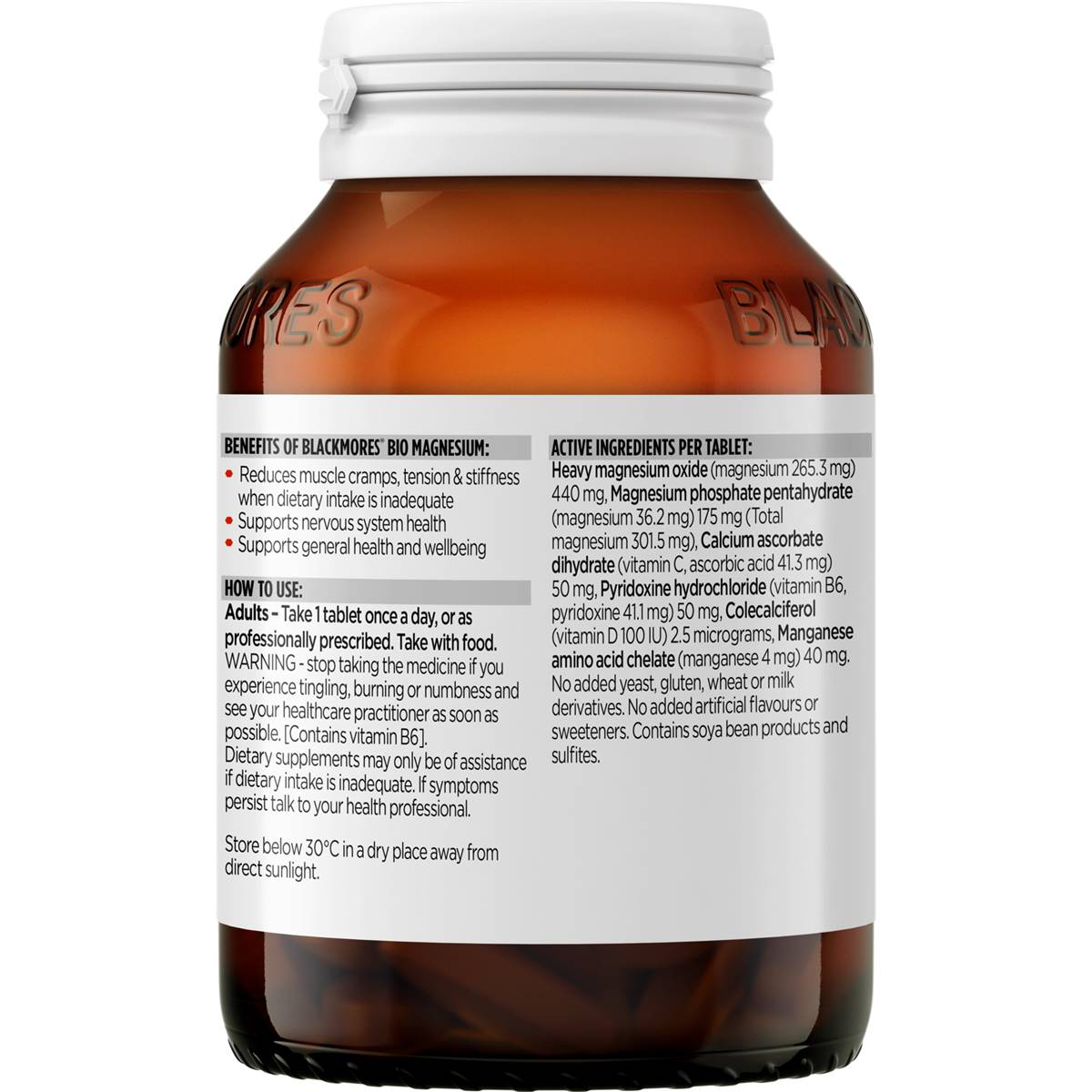 Blackmores Bio Magnesium Muscle Health Tablets 150 Pack | Woolworths