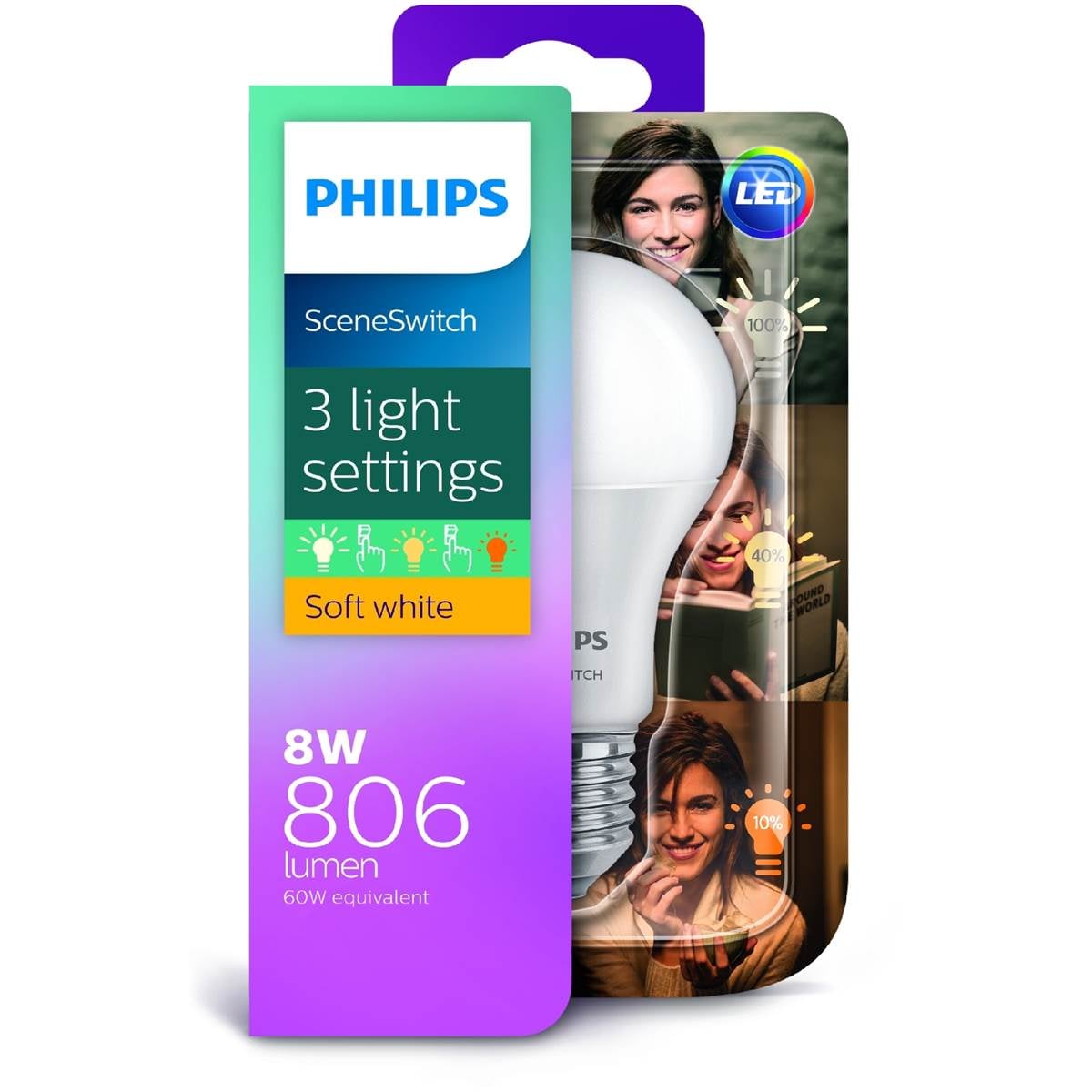 Philips Led Scene Switch Dimmable Edison Screw 1pk | Woolworths