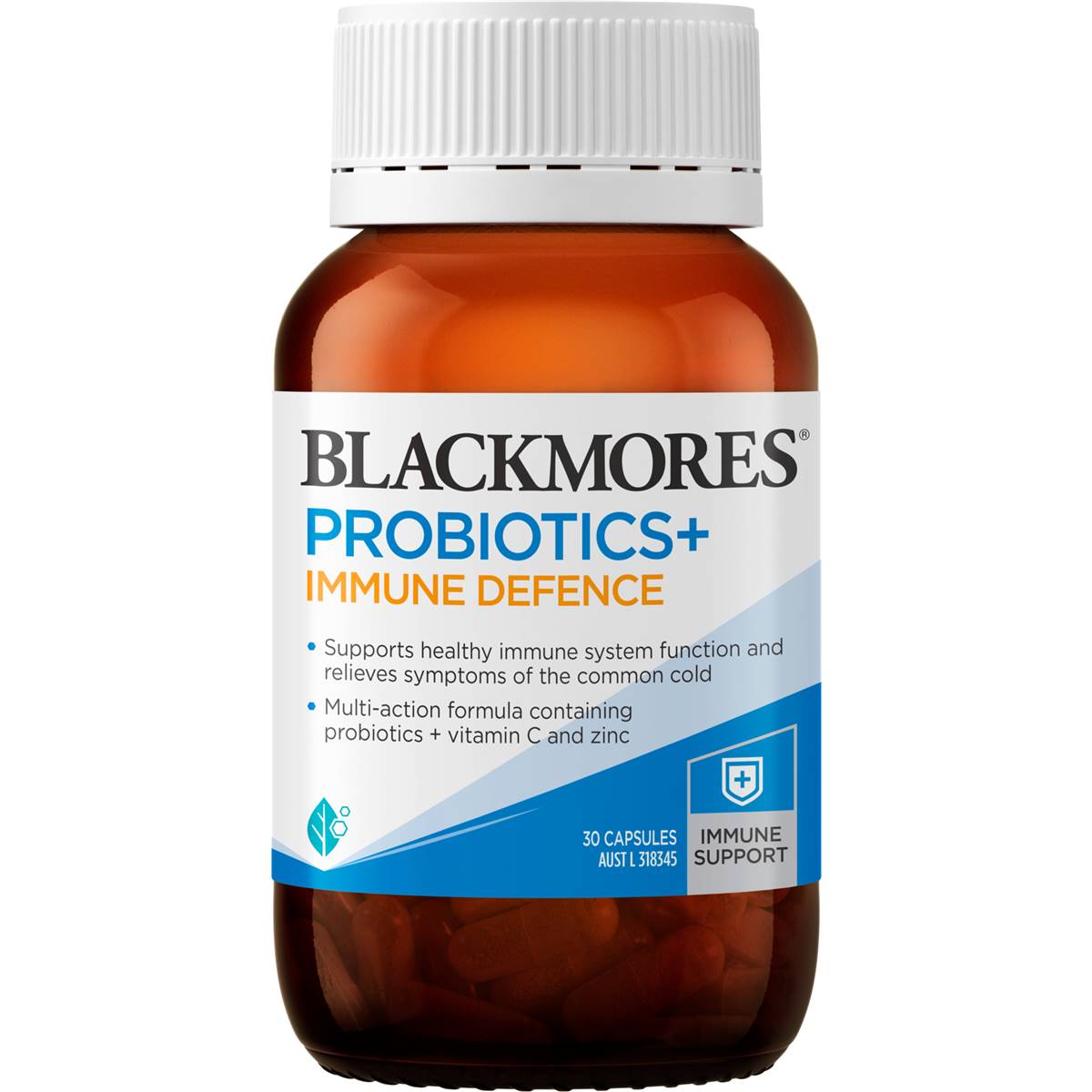 Blackmores Probiotics+ Immune Defence Gut Health Vitamin Capsules 30 ...