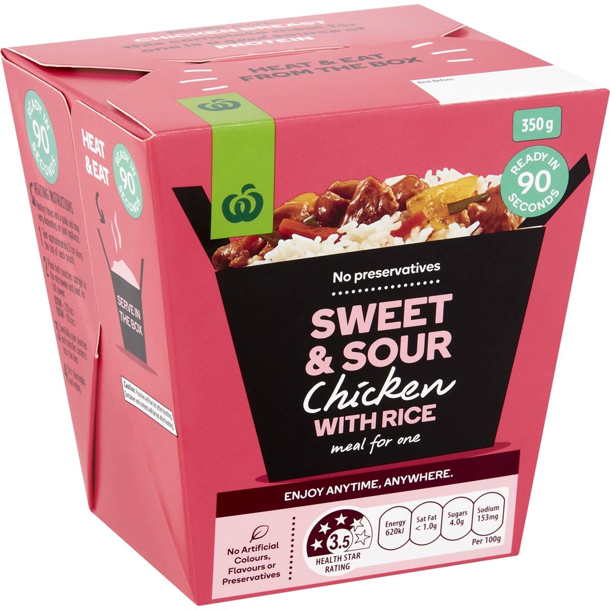 Woolworths Sweet & Sour Chicken With Rice 350g | Woolworths