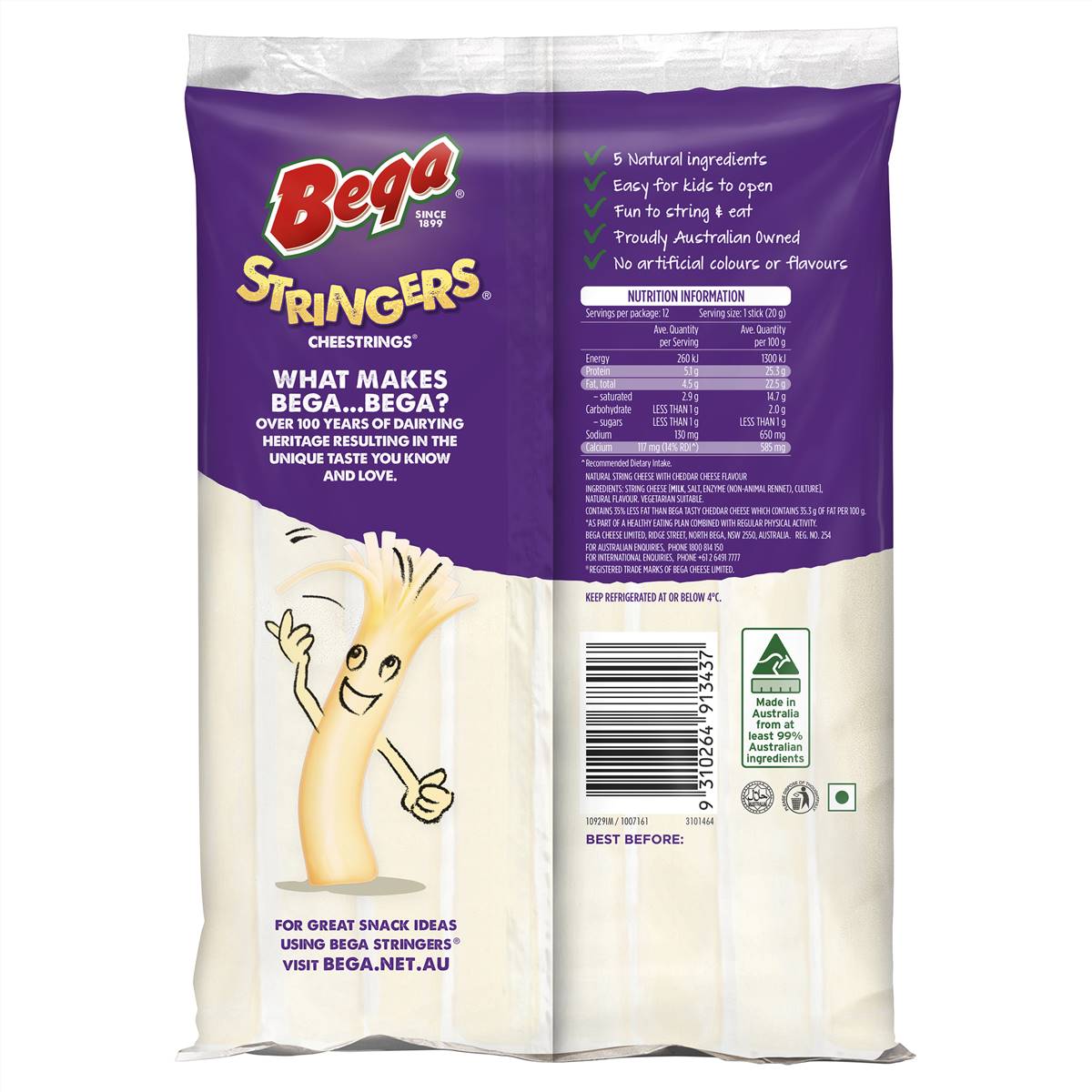 Bega Cheddar Cheese Ingredients at Logan Newbigin blog