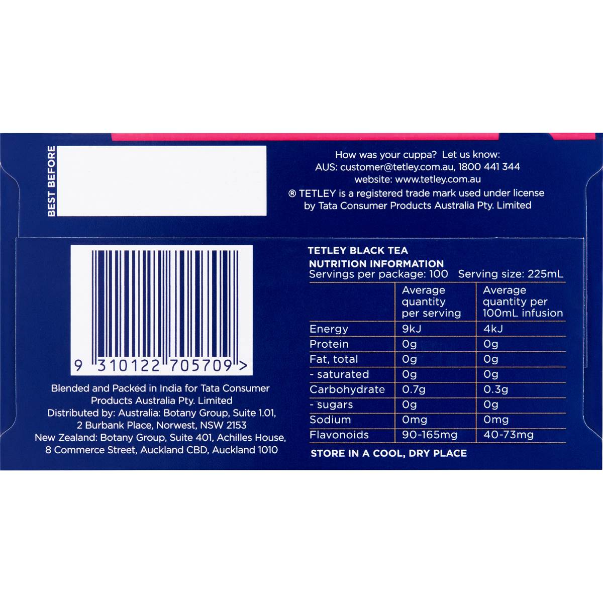 Tetley Tea Bags 100 Pack | Woolworths