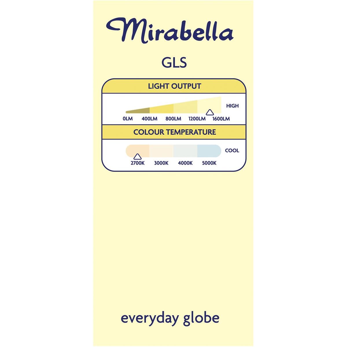 Mirabella 14w 1400lm Led Gls Everyday Globe Edison Screw Warm White ... Mirabella 14w 1400lm Led Gls Everyday Globe Edison Screw Warm White ...