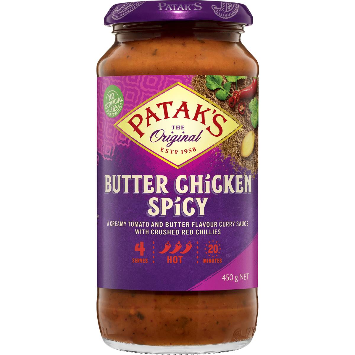 Patak's Spicy Butter Chicken Simmer Sauce 450g | Woolworths Patak's Spicy Butter Chicken Simmer Sauce 450g | Woolworths