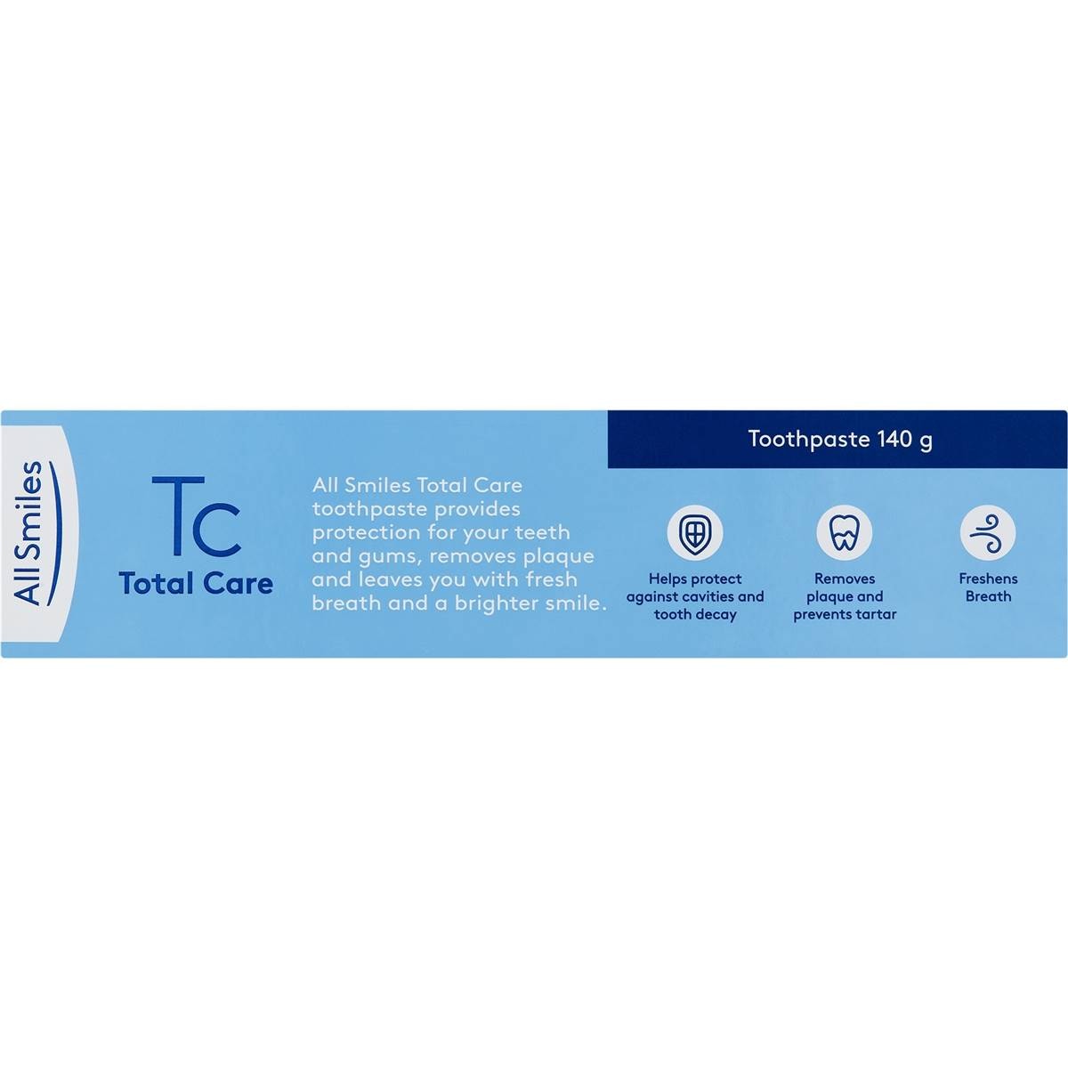 All Smiles Total Care Toothpaste 140g | Woolworths