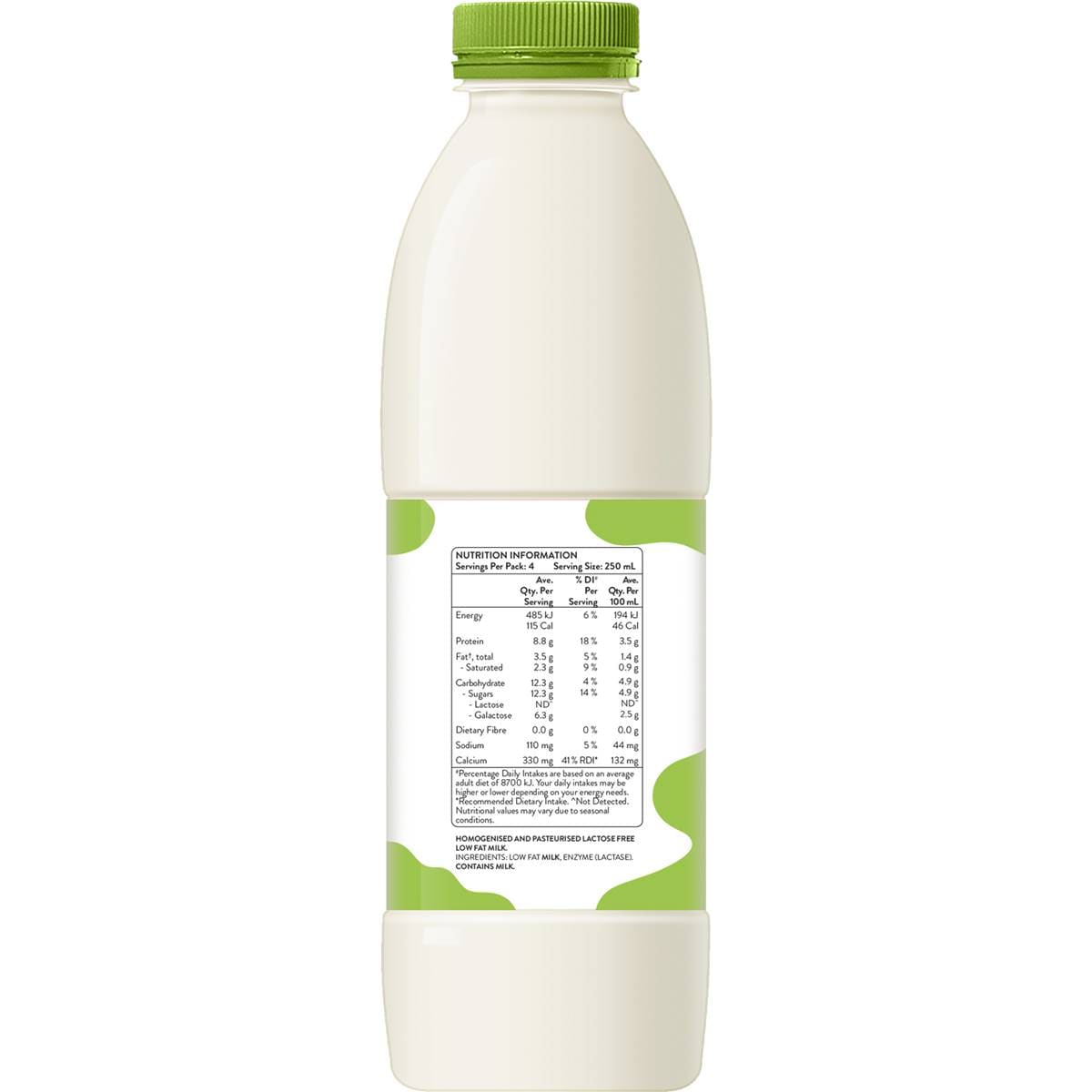 Canberra Milk Lactose Free Low Fat Milk 1l | Woolworths