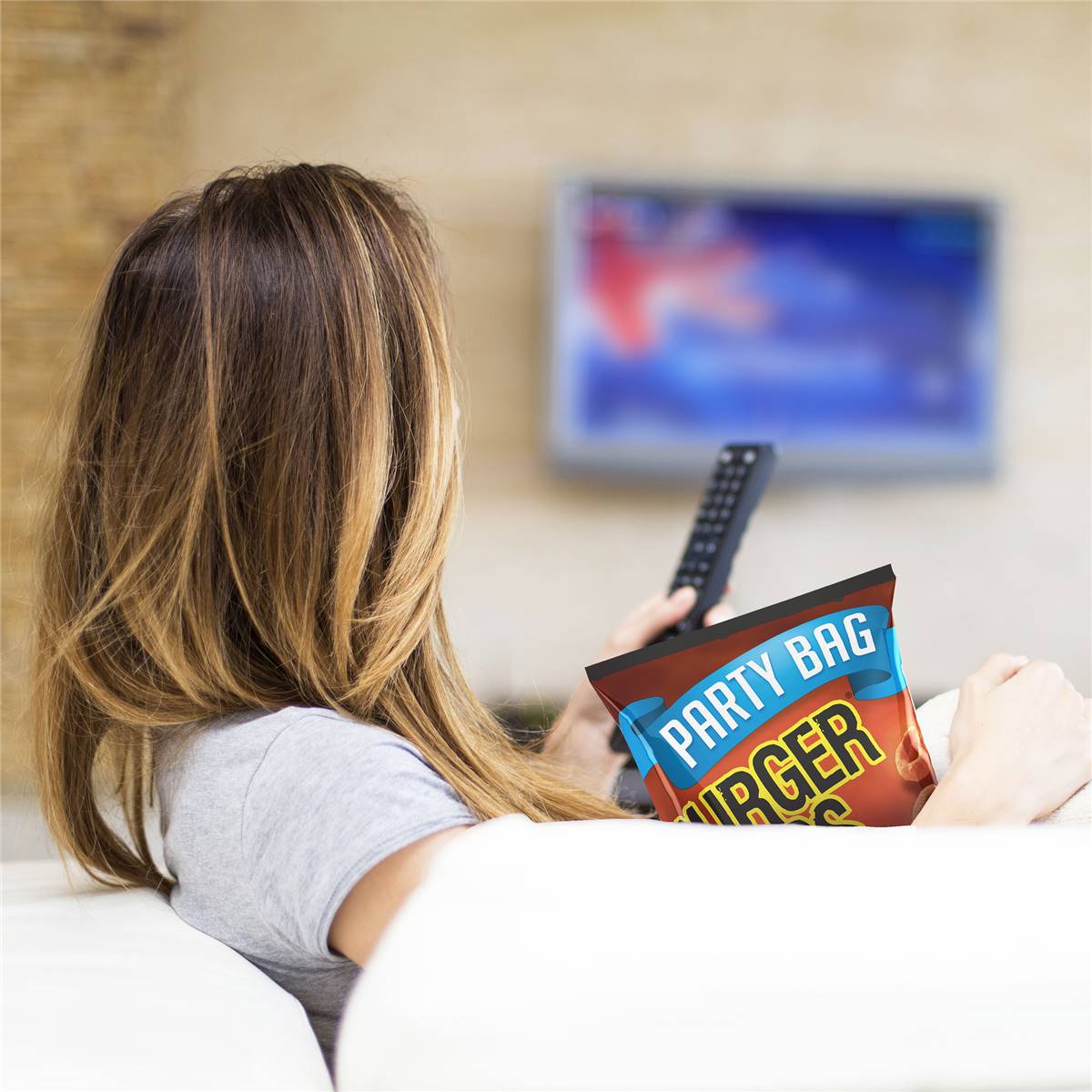 Burger Rings Burger Snacks Party Size Bag 220g | Woolworths