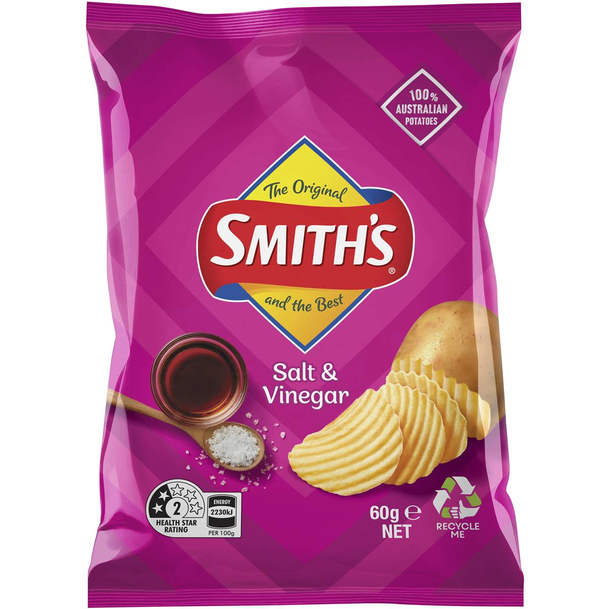 Smith s Crinkle Cut Chips Salt Vinegar 60g Woolworths