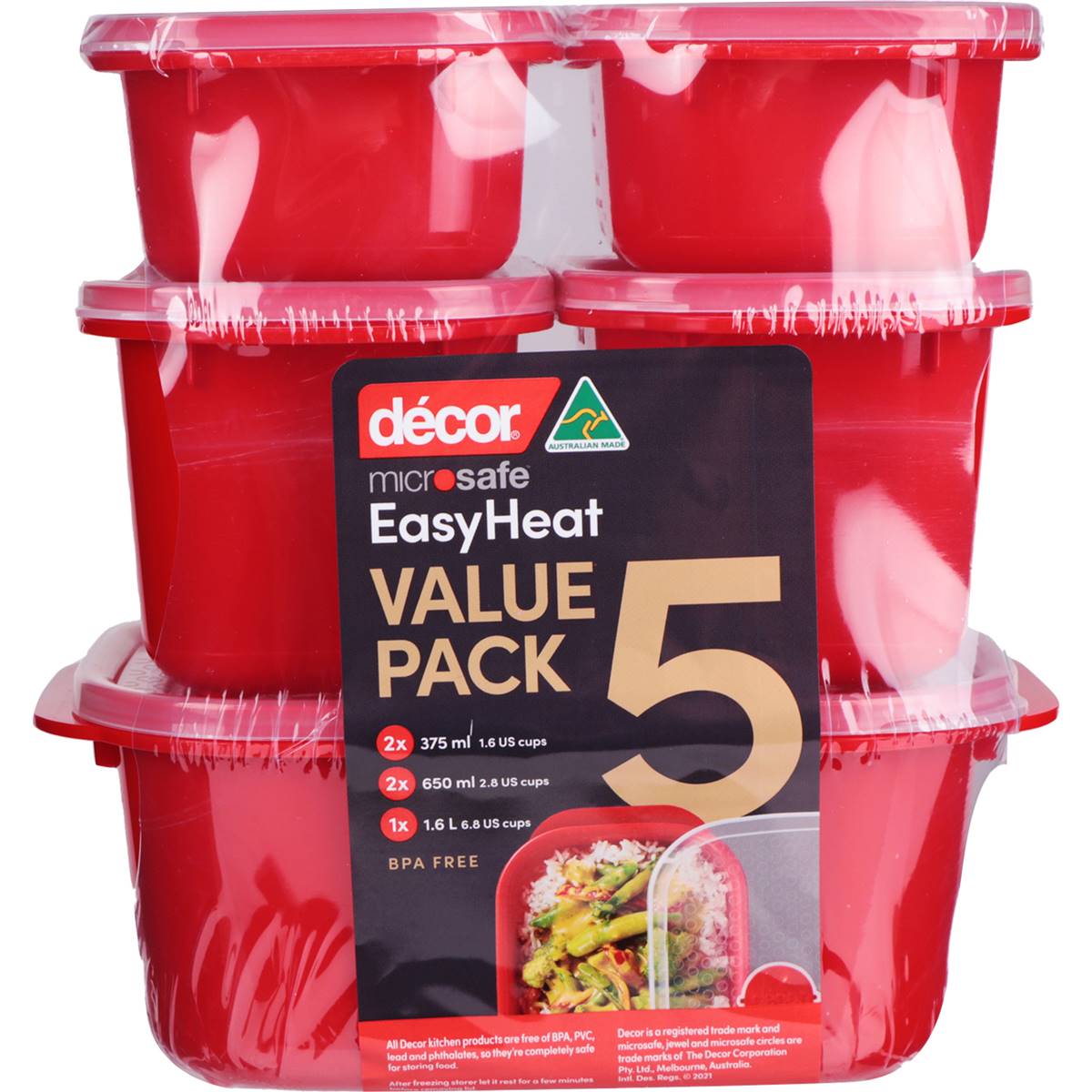 Decor Microsafe 5 Piece Pack Each | Woolworths