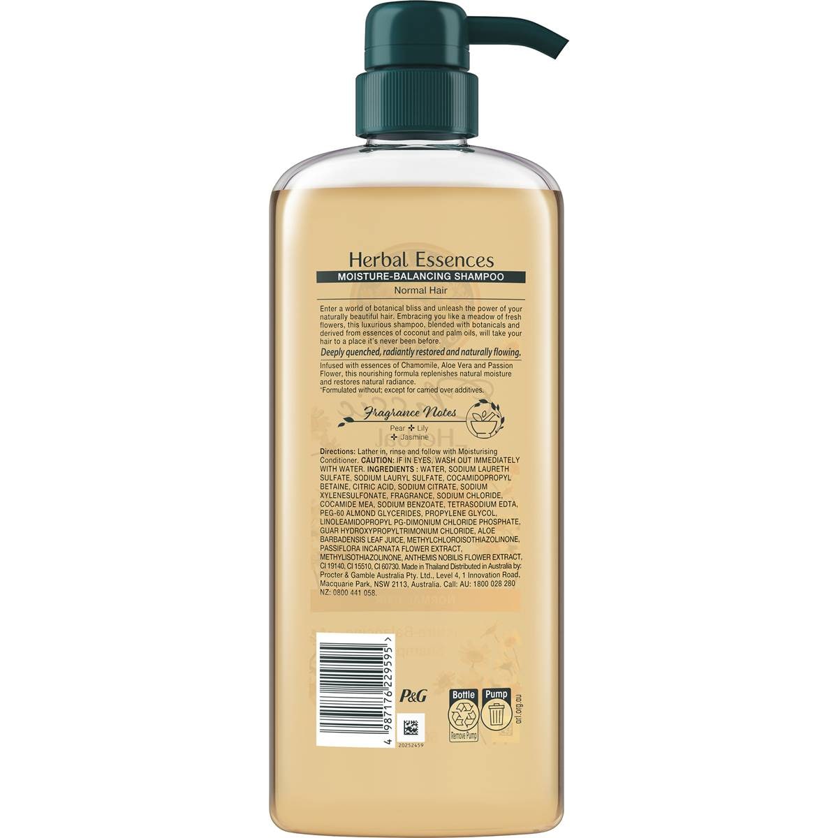 Herbal Essences Classic Normal Hair Moisture Balancing Shampoo 600ml ...