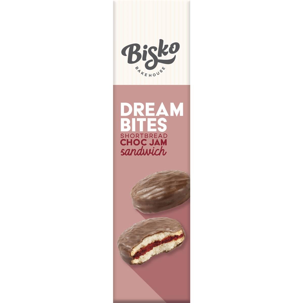 Bisko Bakehouse Dream Bites Shortbread Choc Jam Sandwich 150g | Woolworths