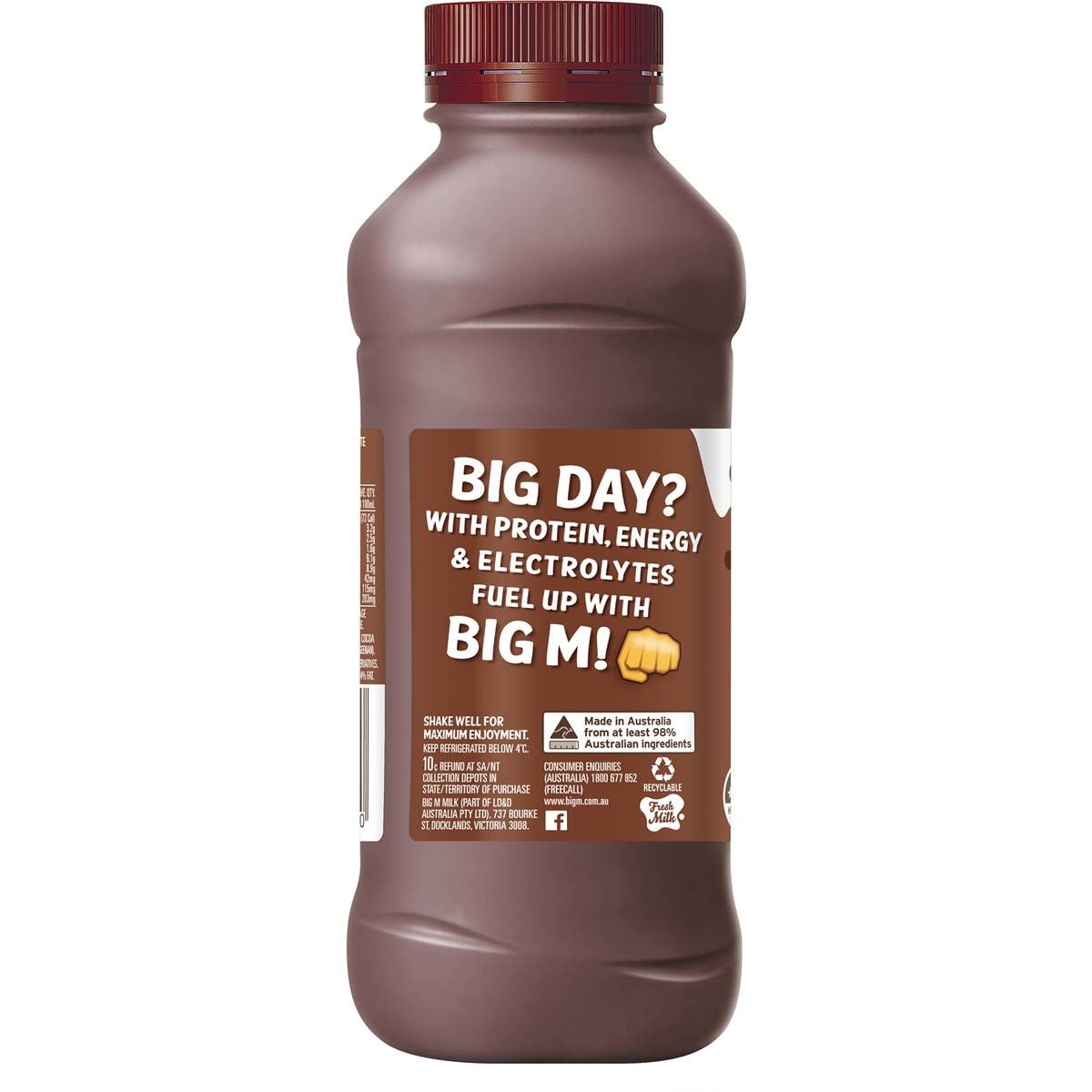 Big M Flavoured Milk Double Choc 500ml Bottle | Woolworths
