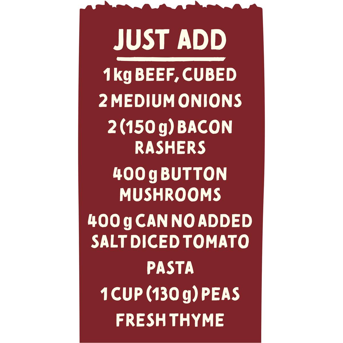 Mccormick Slow Cooker Beef & Mushroom Ragout Recipe Base 40g | Woolworths