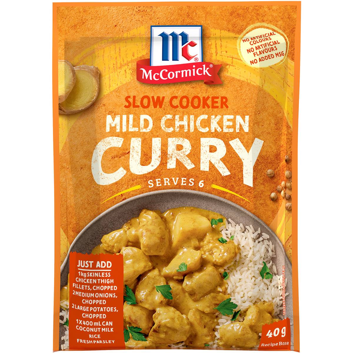 Mccormick Slow Cooker Mild Chicken Curry Recipe Base 40g | Woolworths