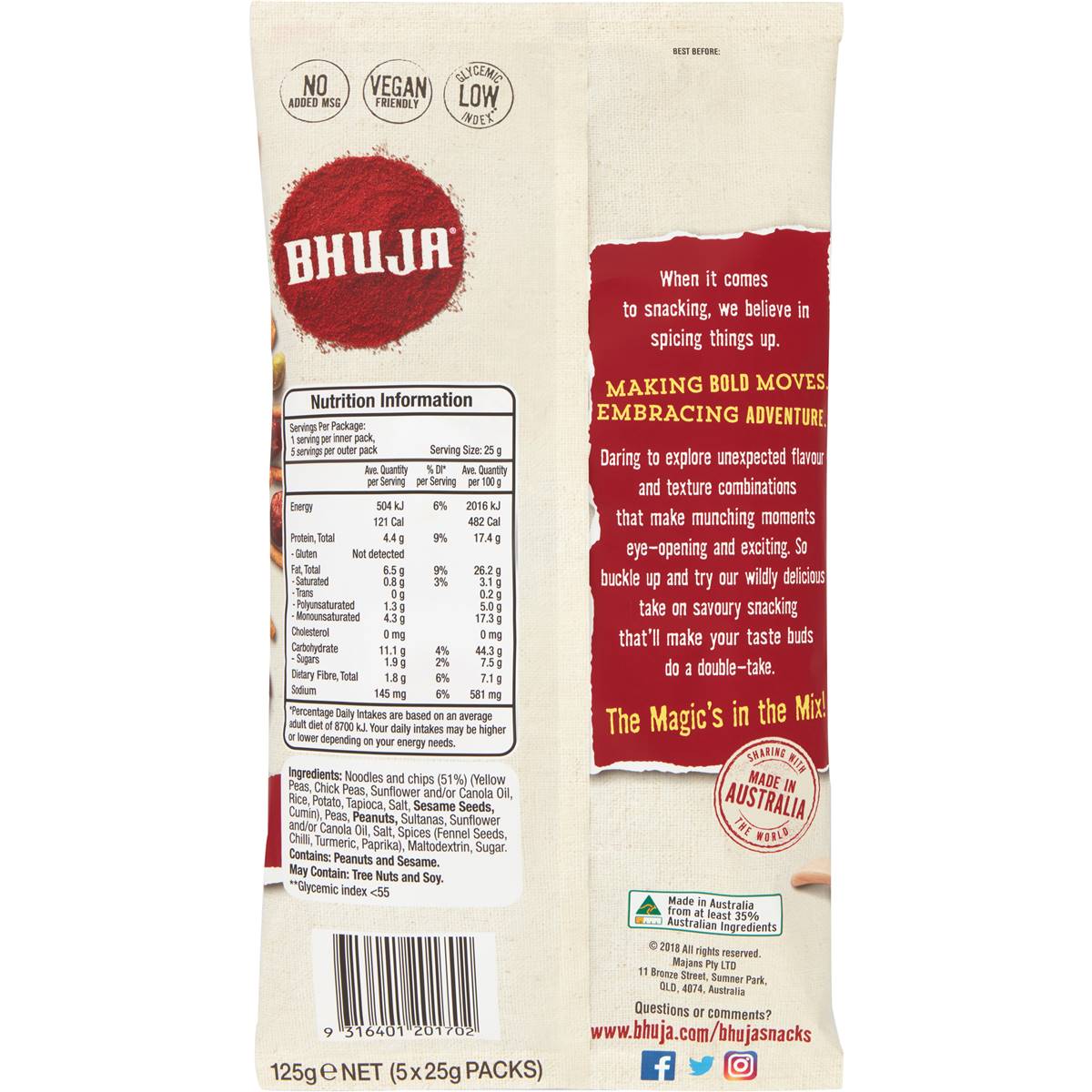 Bhuja Snacks Original Mix 5 Pack | Woolworths