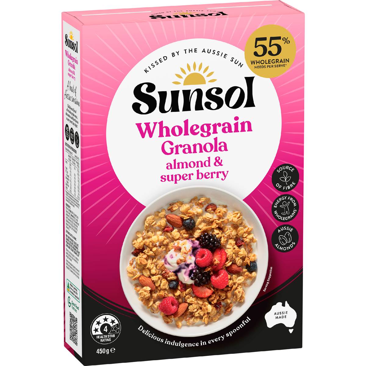 Sunsol Granola Almond & Super Berry 450g | Woolworths