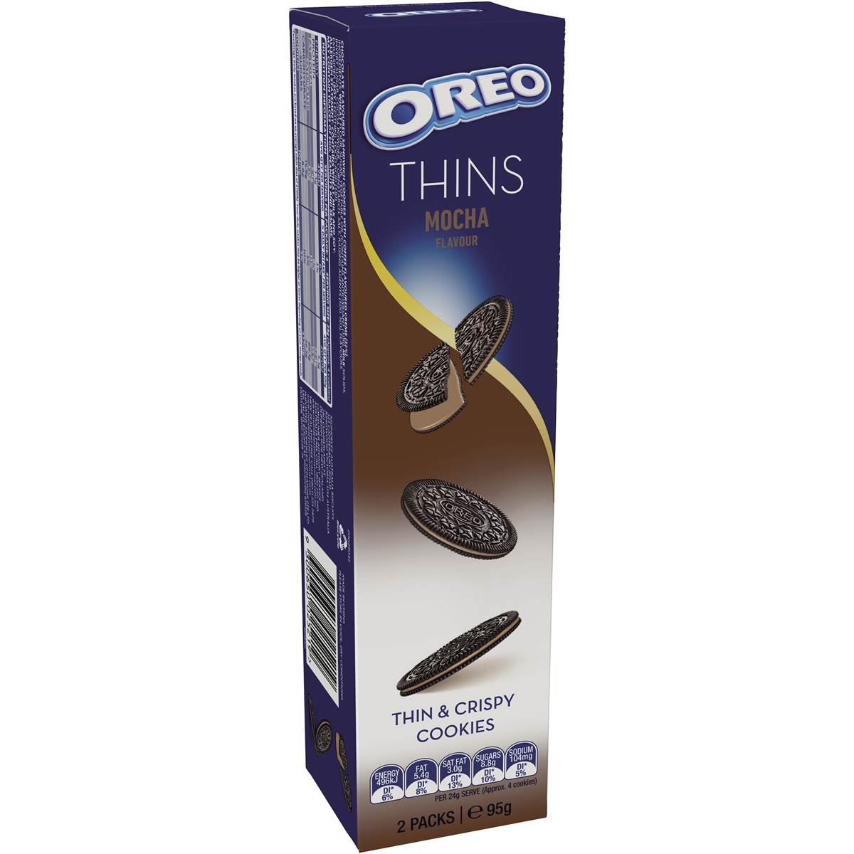Oreo Thins Mocha 95g | Woolworths