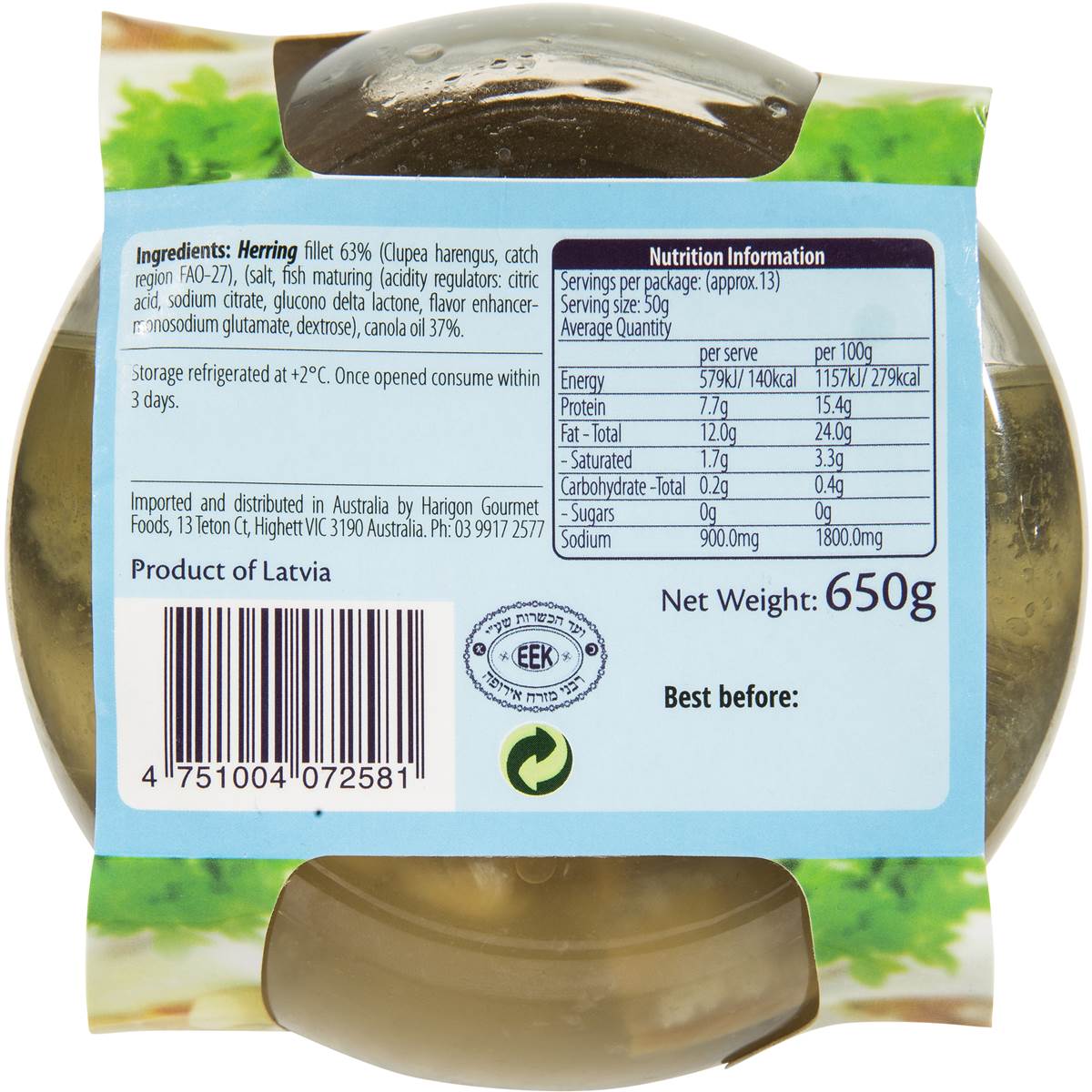 Mr Fish Herring Fillets In Oil Matje 650g | Woolworths