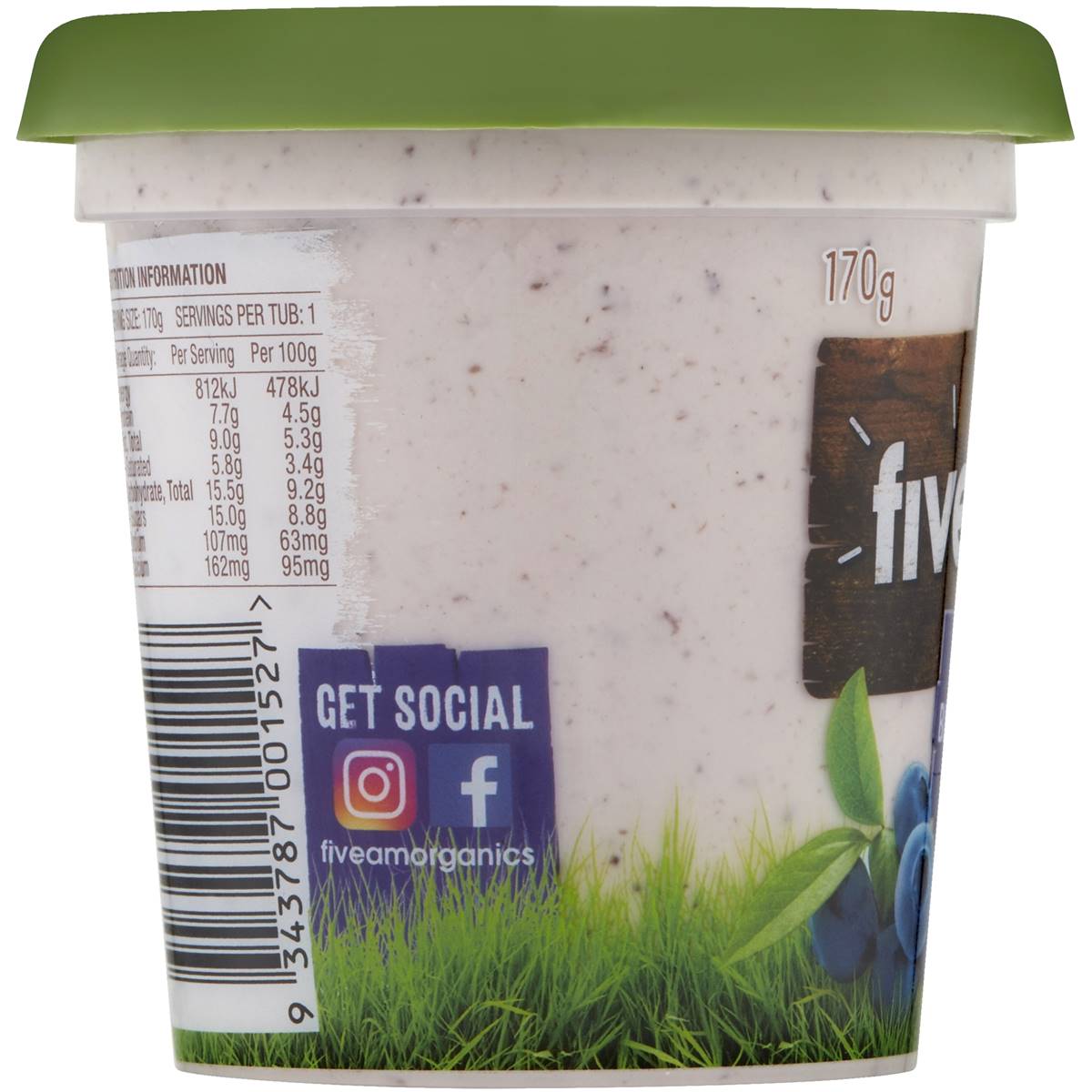 Five:am Blueberry Yoghurt 170g | Woolworths