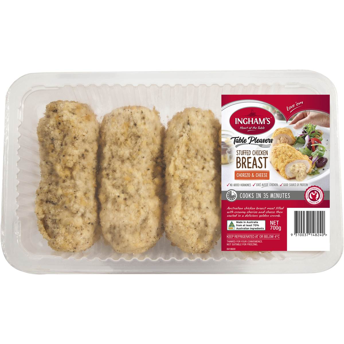 Ingham's Stuff Breast Chorizo Cheese 700g | Woolworths