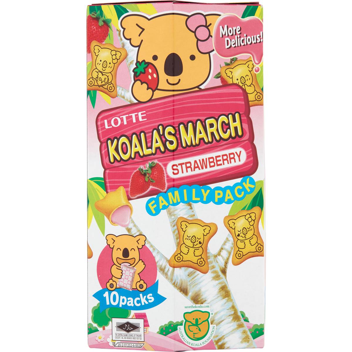 Lotte Koala's March Strawberry 10 Pack | Woolworths