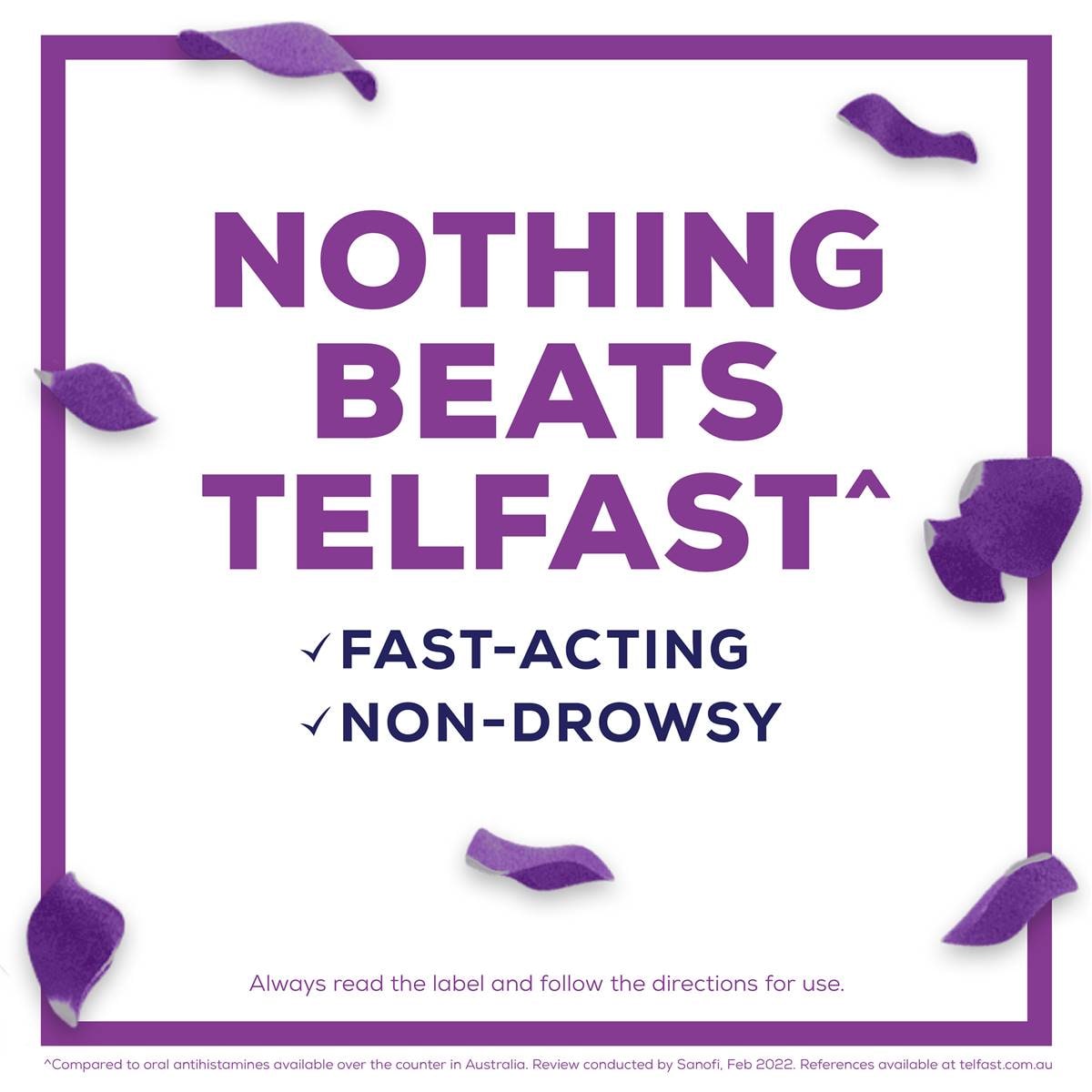 Telfast Hayfever Allergy Relief 60mg Antihistamine Tablets 20 Pack ...