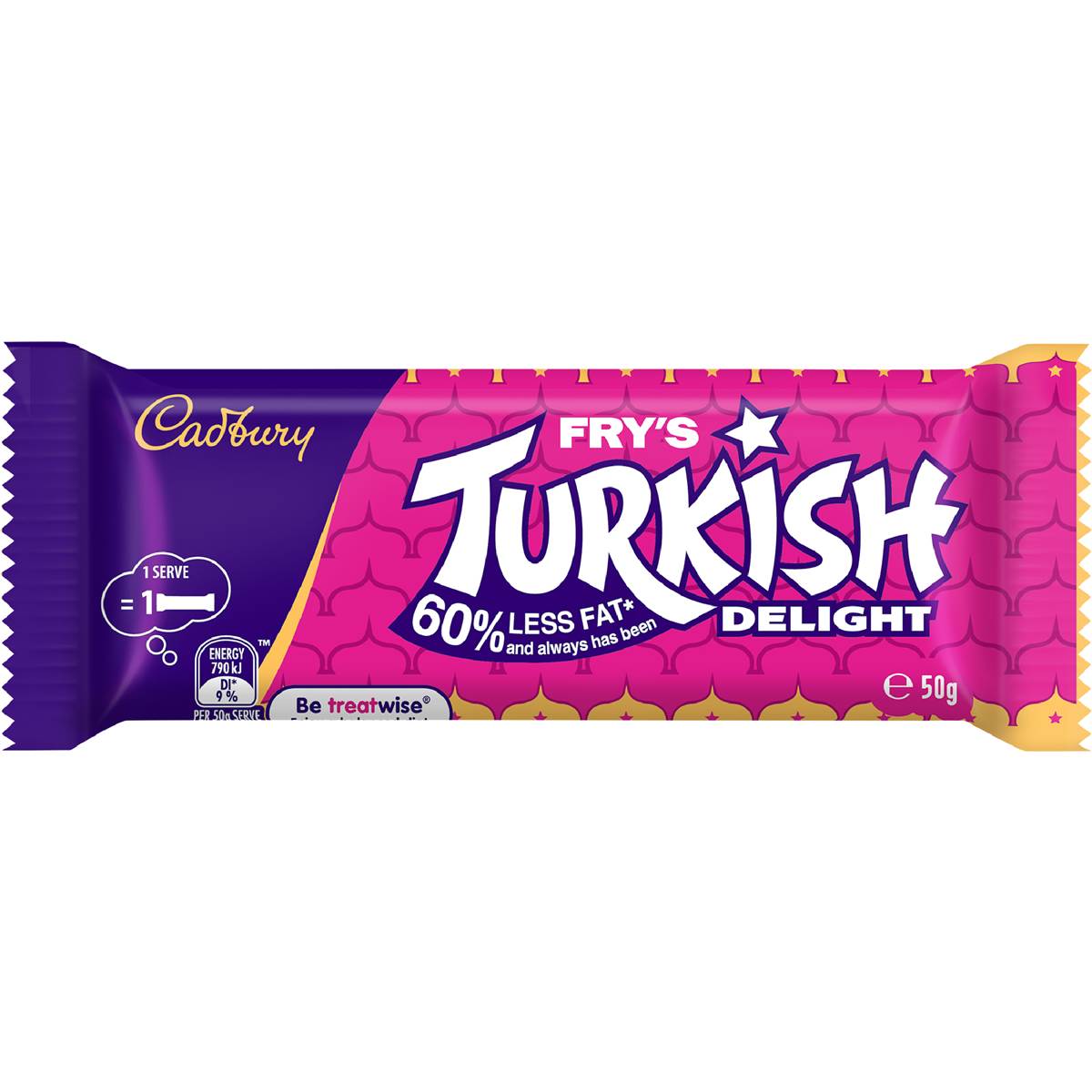 Cadbury Fry's Turkish Delight Milk Chocolate Bar 50g | Woolworths