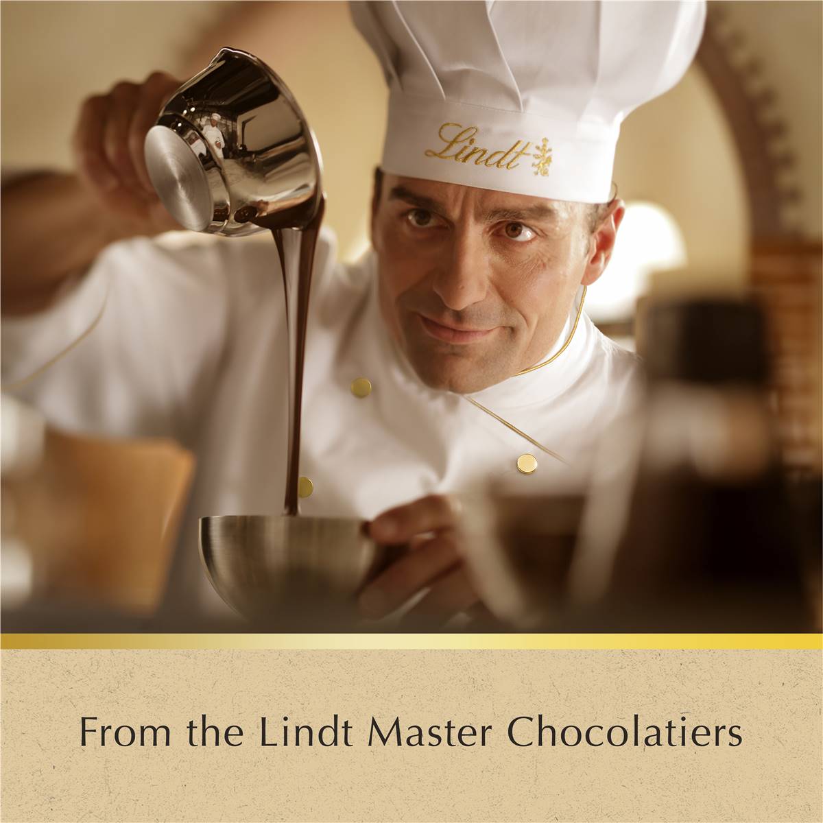 Lindt Gold Swiss Milk Hazelnut Chocolate Block 300g | Woolworths