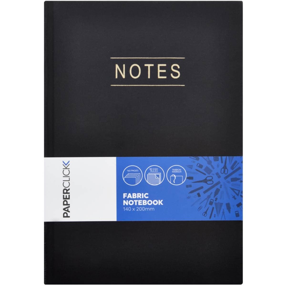 Paperclick Fabric Notebook 14x20cm | Woolworths