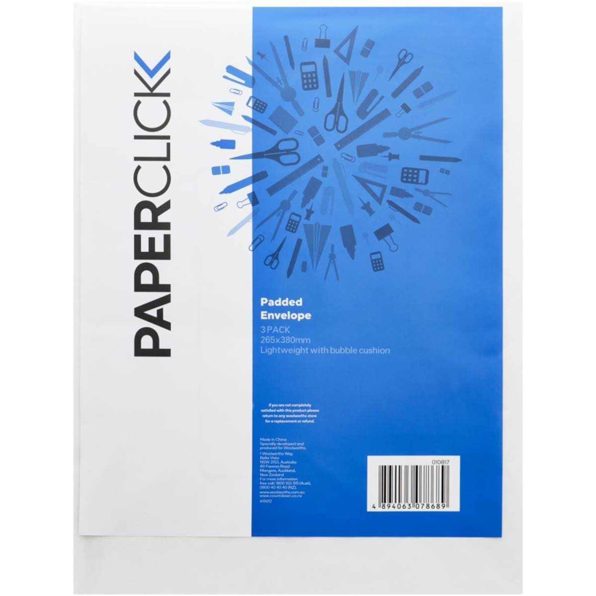 Paperclick Padded Envelopes Size 5 3 Pack | Woolworths