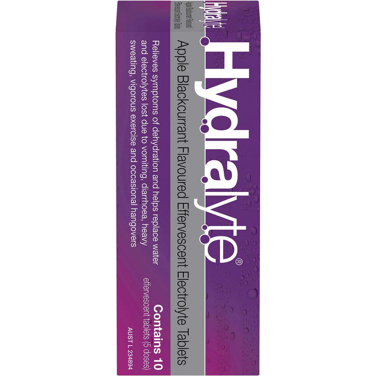Hydralyte Effervescent Electrolyte Tablets Apple Blackcurrant 10 Pack ...