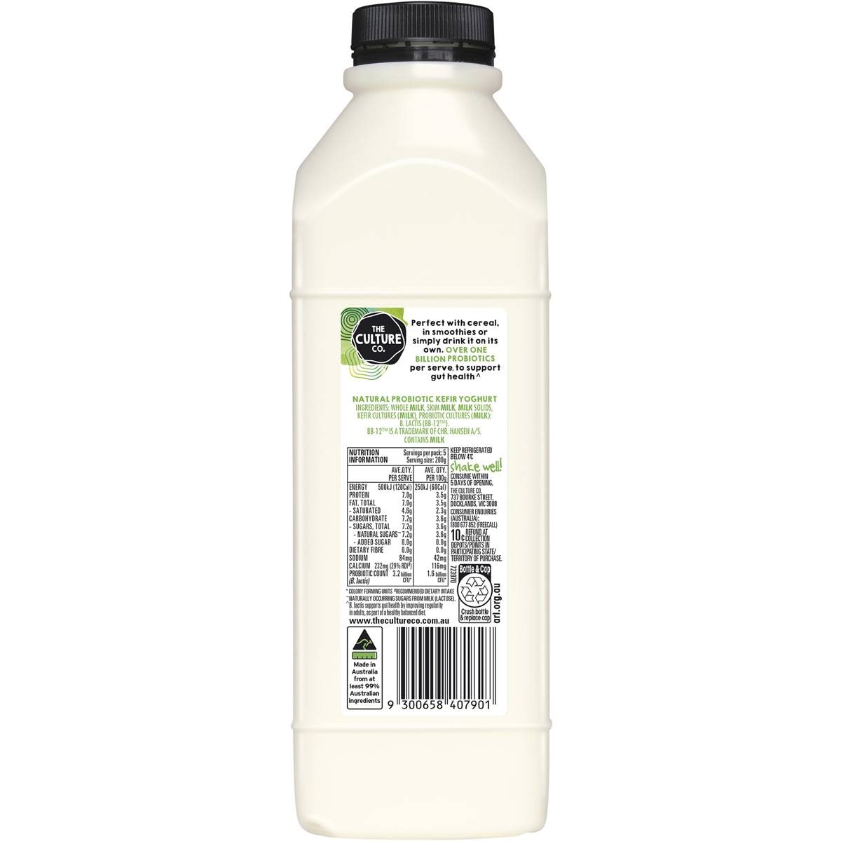 The Culture Co. Probiotic Kefir Natural 1kg | Woolworths