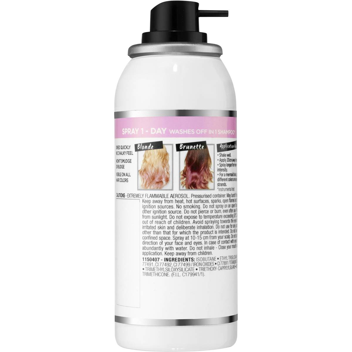 L'oreal Paris Colorista 1 Day Spray Colour Pink 75ml | Woolworths