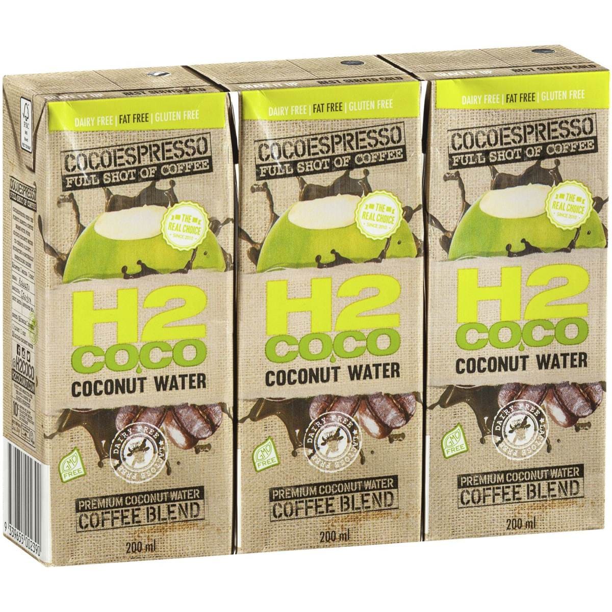 H2coco Coffee Blend Coconut Water 3x200ml | Woolworths