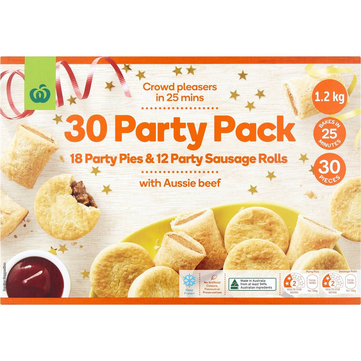 Woolworths Party Pack Party Pies & Sausage Rolls 30 Pack | Woolworths