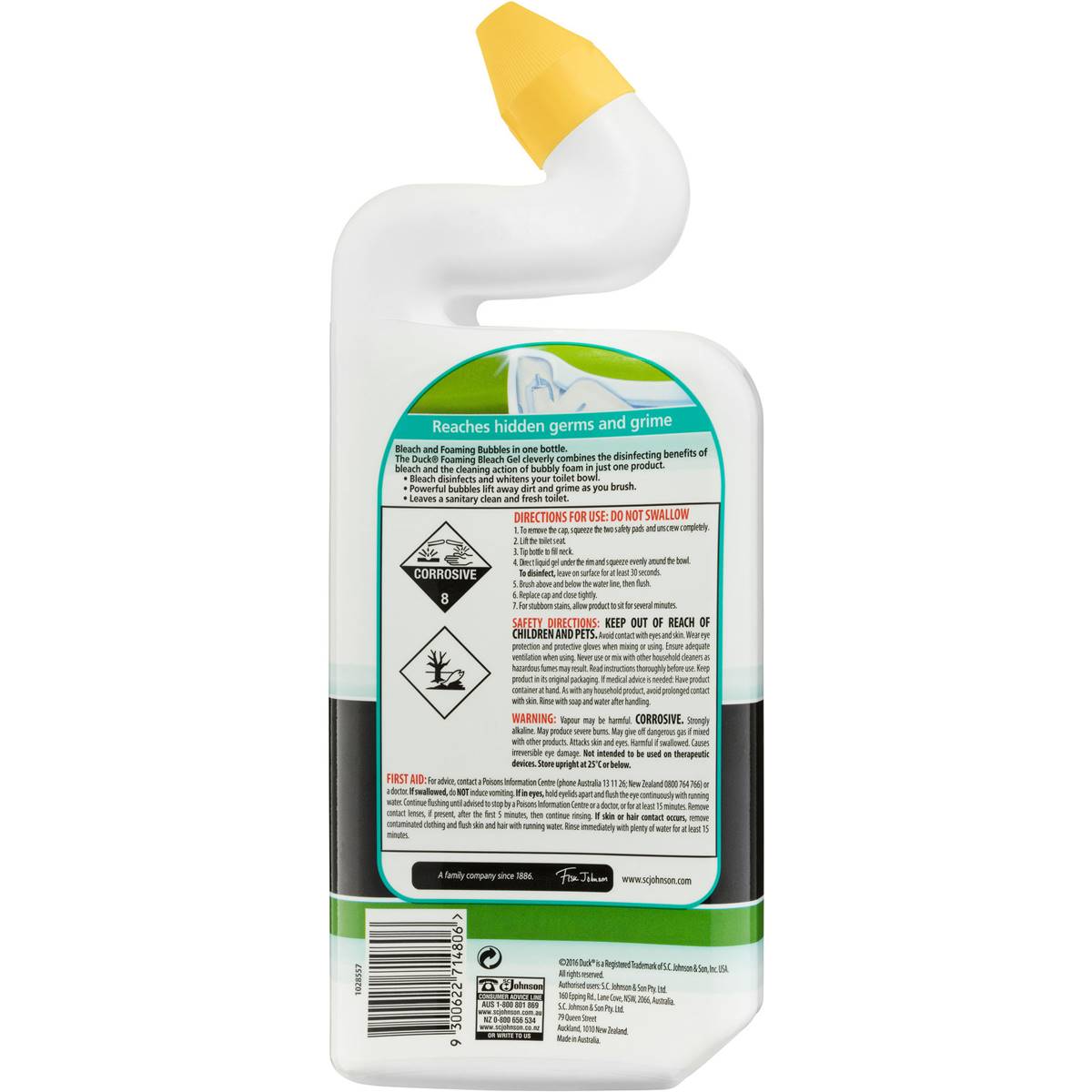 Duck Foaming Toilet Bleach Gel Pine 650ml | Woolworths