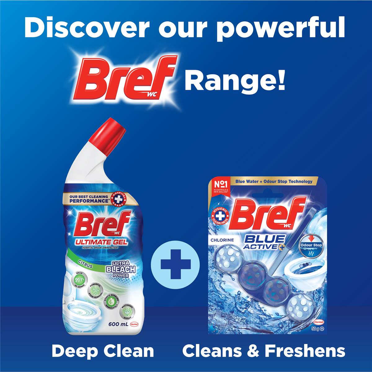Bref Blue Active Toilet Cleaner Block Chlorine 1 Pack | Woolworths