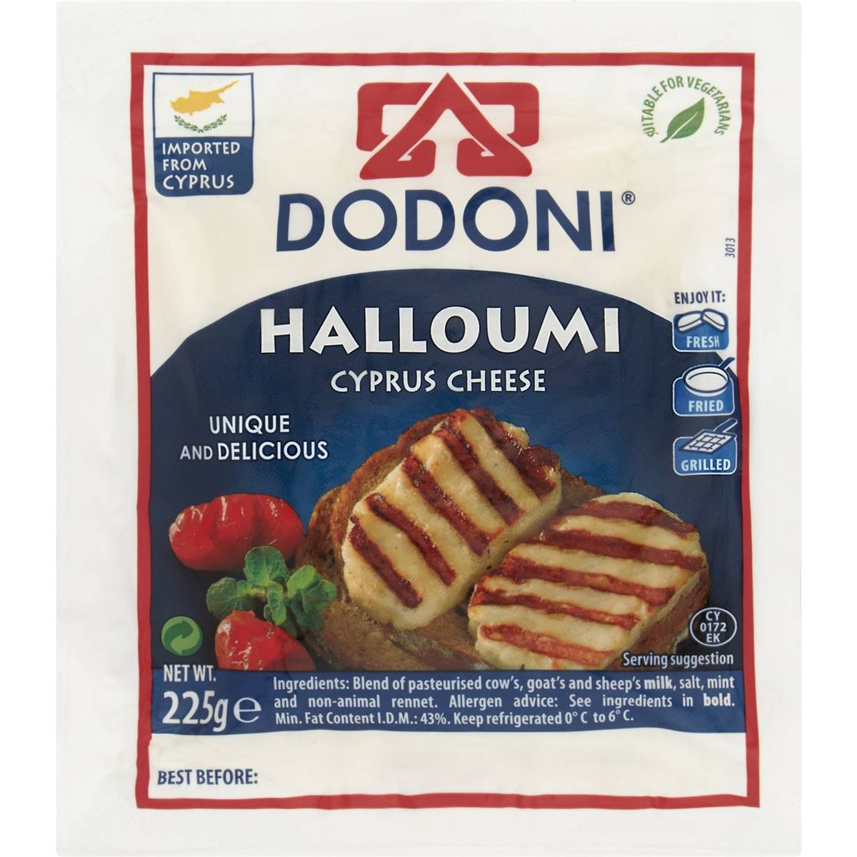 Dodoni Cypriot Halloumi 225g | Woolworths